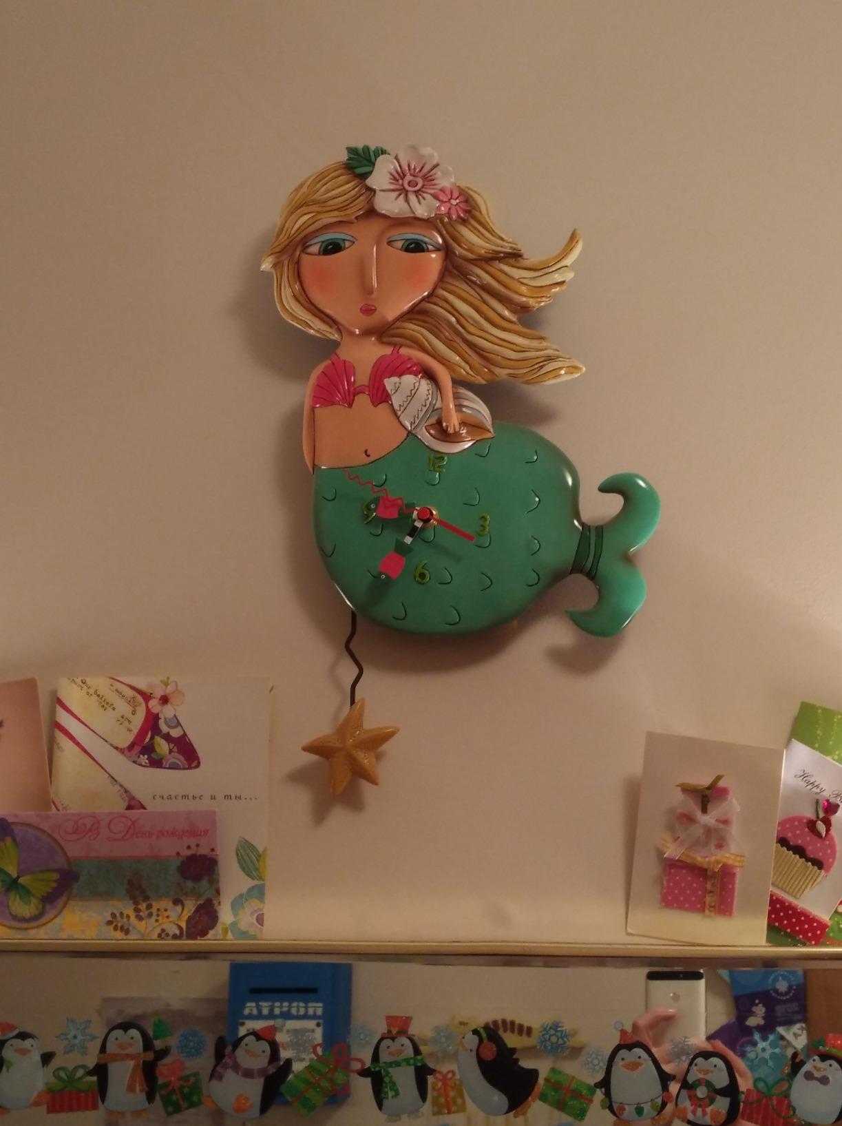 Amazon.com: Allen Designs Shelley Mermaid Pendulum Clock : Home & Kitchen