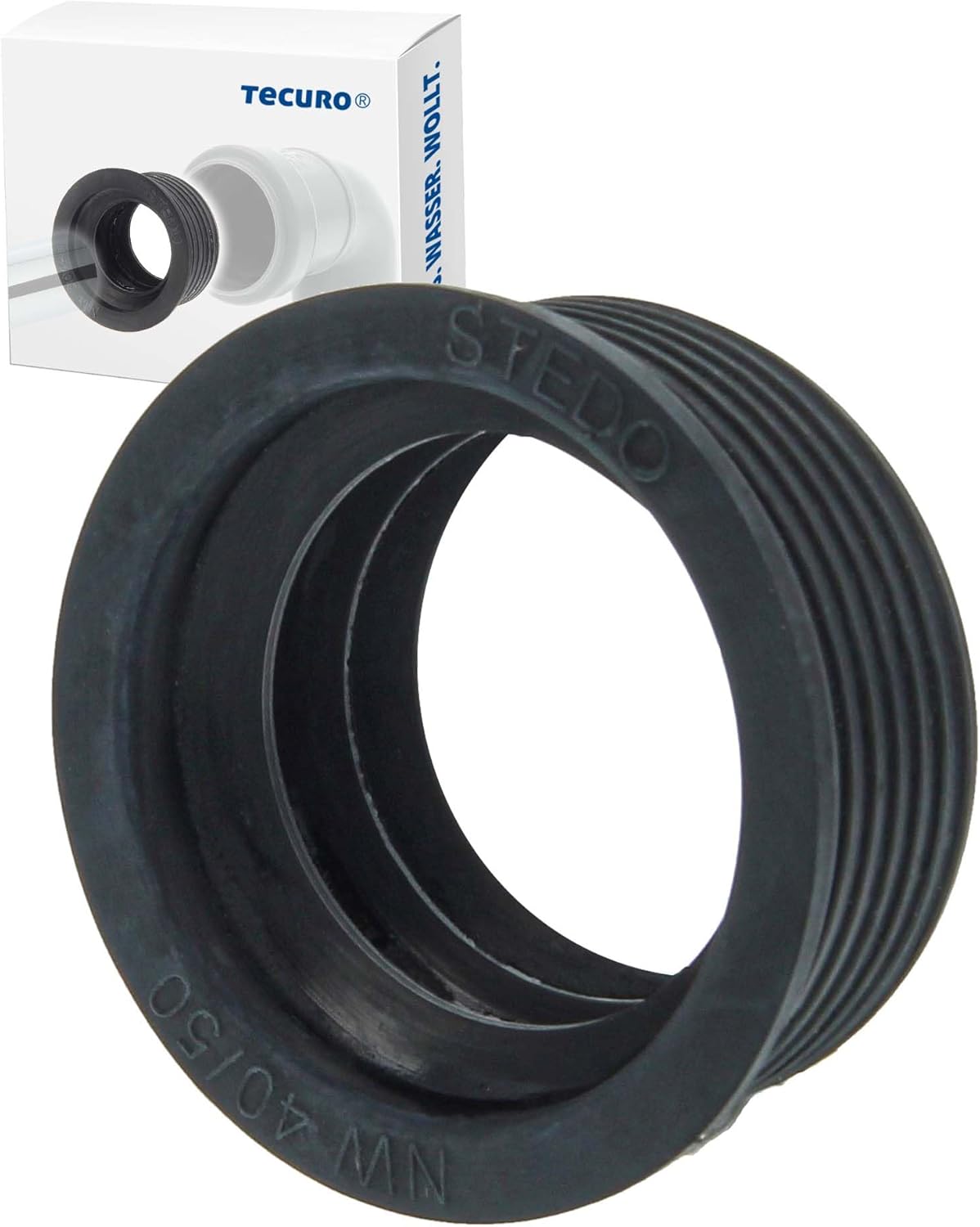 Tecuro V11435 Siphon Rubber Sleeve for Outside Drain Pipe Diameter ...