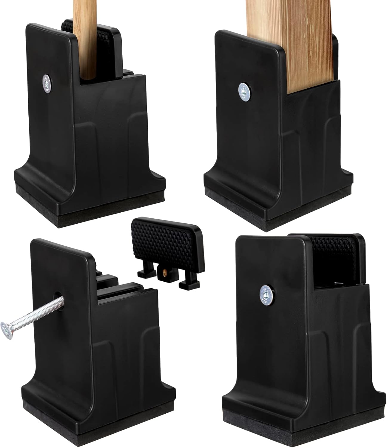 Amazon.com: Tocawe Bed Risers (Up to 3.4 inch) with Adjustable Screw ...