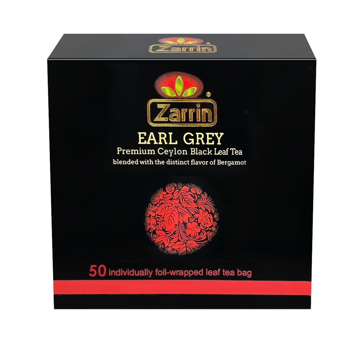 Amazon.com : Zarrin - Earl Grey Premium Ceylon Black Leaf Tea, 50 Foil ...