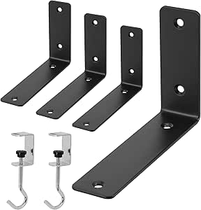 Amazon.com: Redunest L Floating Shelf Brackets,4 Pack Heavy Duty L ...