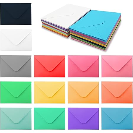 BLMHTWO 70 Pieces Mini Envelopes, Colored Envelopes Small Envelopes ...