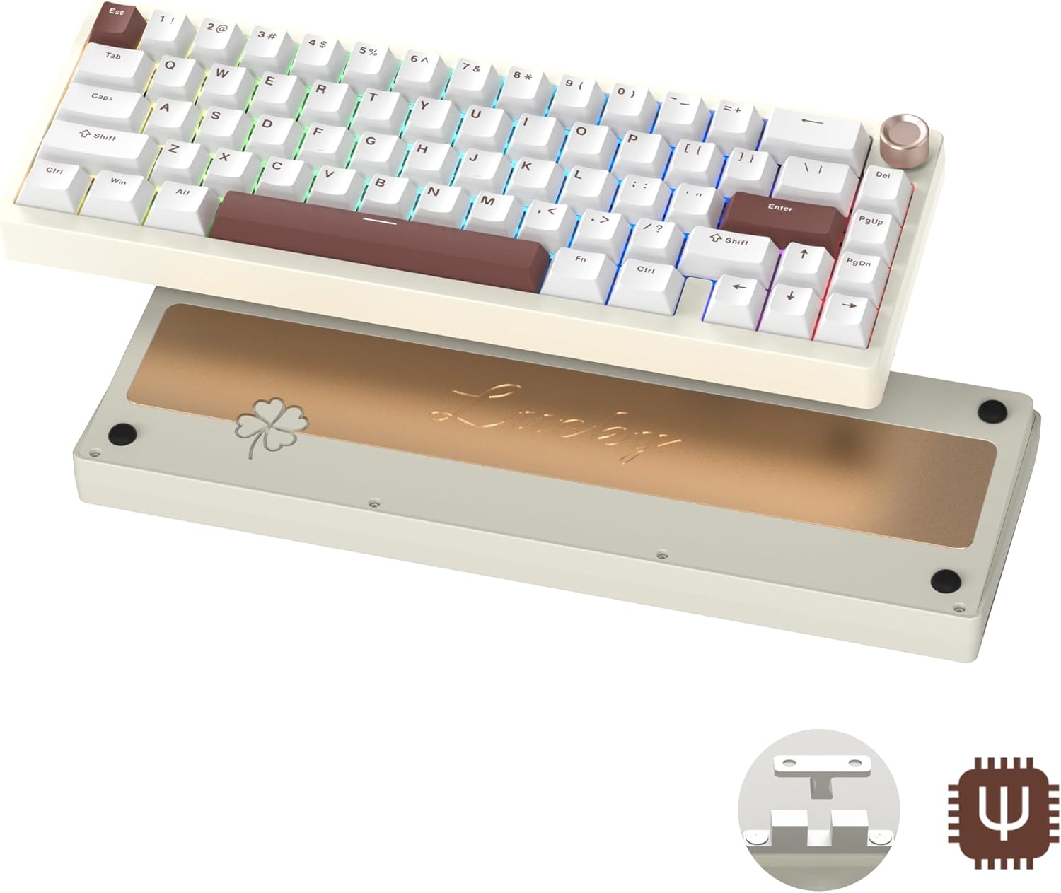 Amazon.com: Womier SK65 Wireless Mechanical Gaming Keyboard with Knob ...