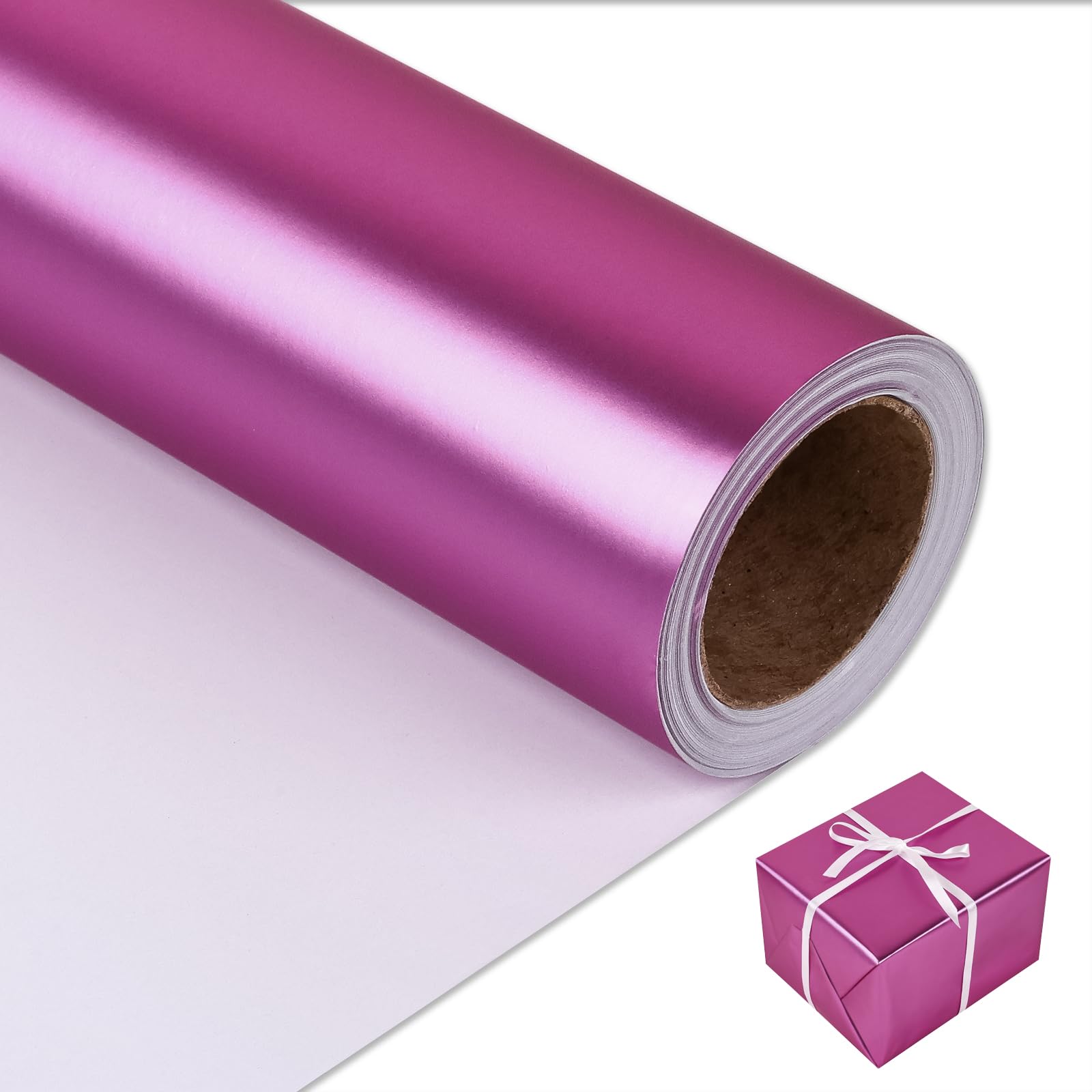 Snapklik.com : NESCCI Matte Metal Light Purple Wrapping Paper, Solid ...