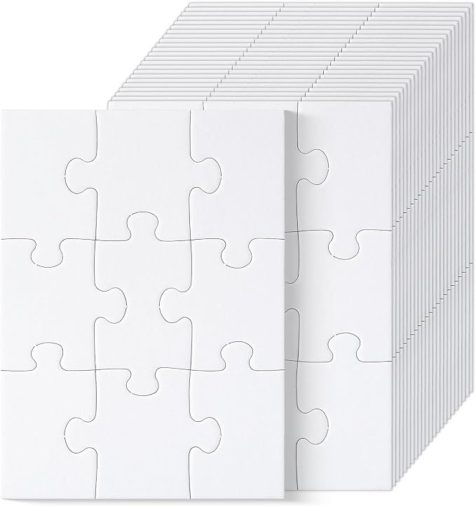 Amazon.com: Mr. Pen- Blank Puzzle Bulk, 24 Pack, 9 Pieces/Pack, 5.5" x ...