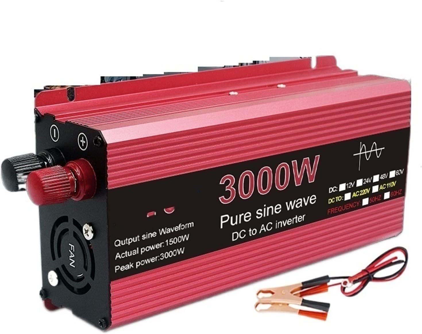 Amazon.com: PDOLIGBDN Inversor 12V 220V 3000W 2200W 1600W 1000W Inversor de onda sinusoidal pura ...