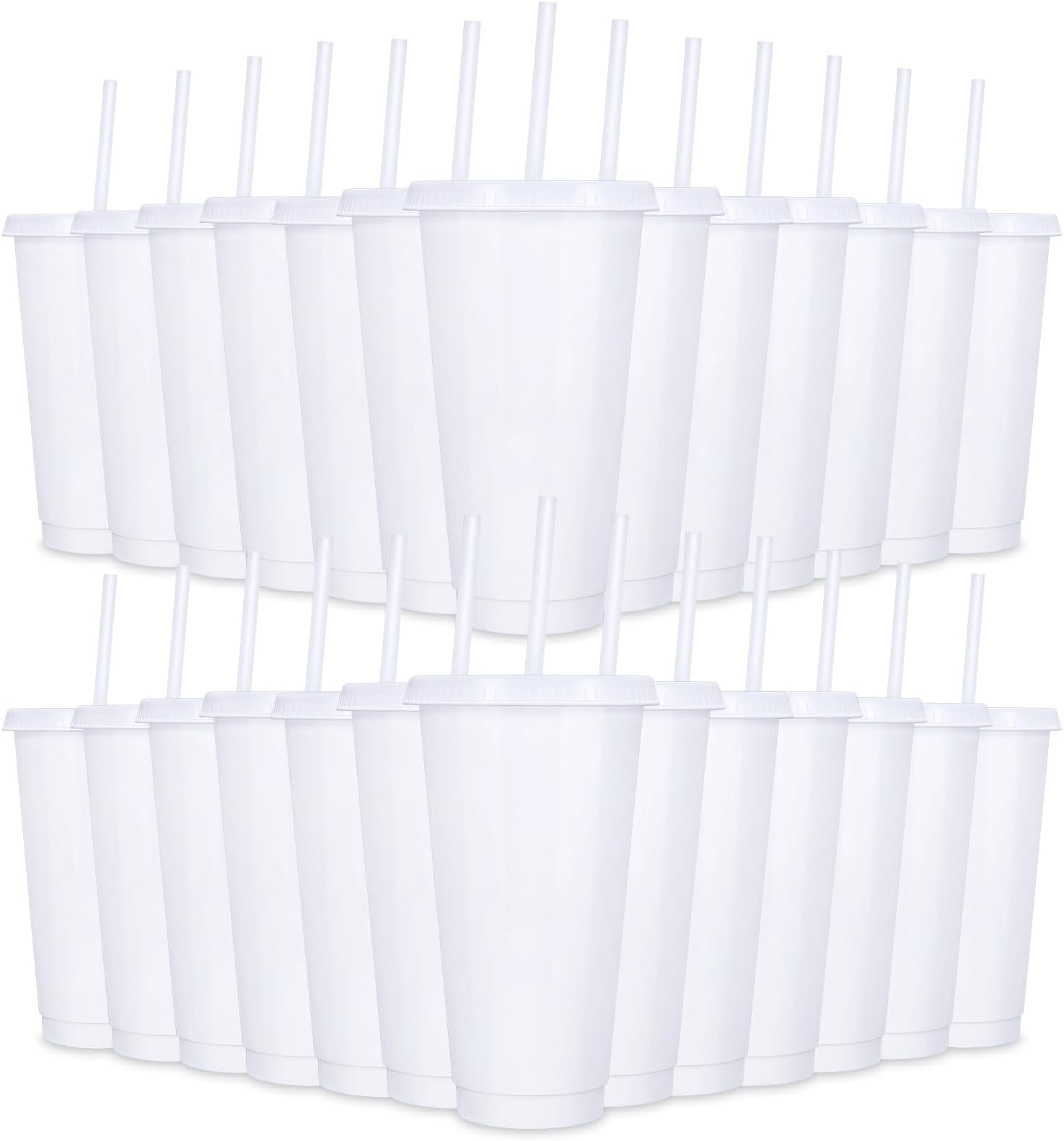 Amazon.com | Bokon Tumbler with Straw and Lid Bulk 24 oz Reusable ...