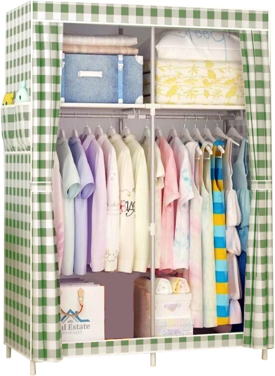 Amazon｜Fkstyle 収納 マルチラック ハンガーラック ワードローブ カバー付き クローゼット [並行輸入品]｜ワードローブ オンライン通販
