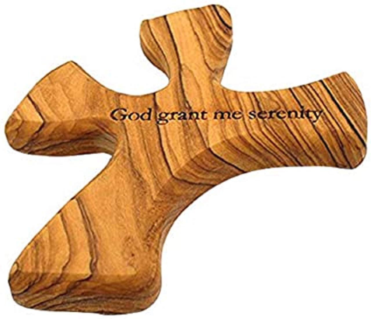 Olive Wood Prayer Cross: Hand Held Cross Made to Perfectly Fit in Your ...