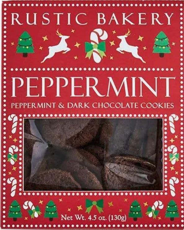 Amazon.com: RUSTIC BAKERY Peppermint & Dark Chocolate Cookies, 4.5 OZ