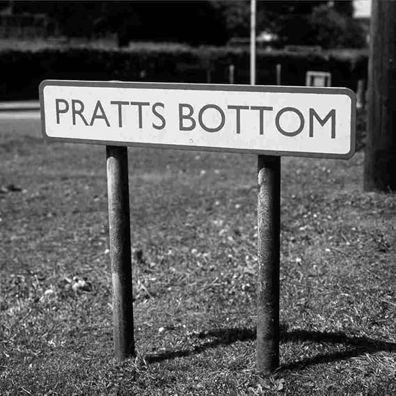 Lesser Spotted Britain Pratts Bottom Road Sign Greeting Card: Buy ...