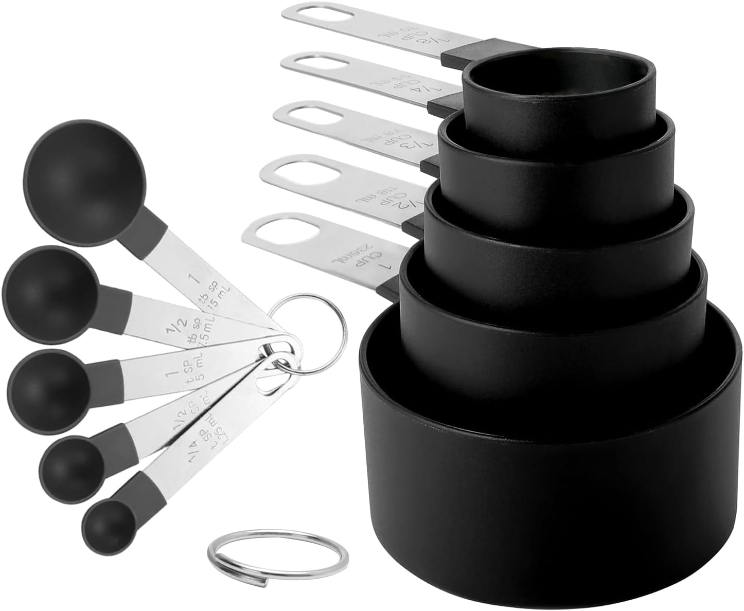 Amazon.com: Measuring Cups and Spoons Set, 10-Piece Stackable Kitchen ...