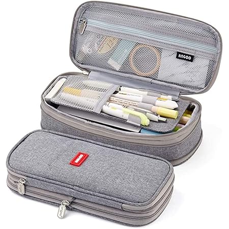 Amazon.com: iSuperb Foldable Pencil Case Zipper Big Capacity Canvas ...
