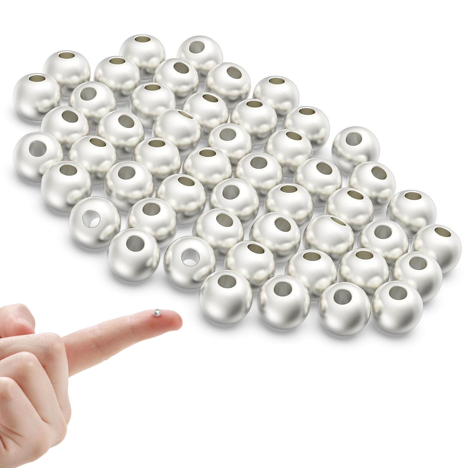 Amazon.com: Ofiuny Genuine 925 Sterling Silver Beads for Jewelry Making ...