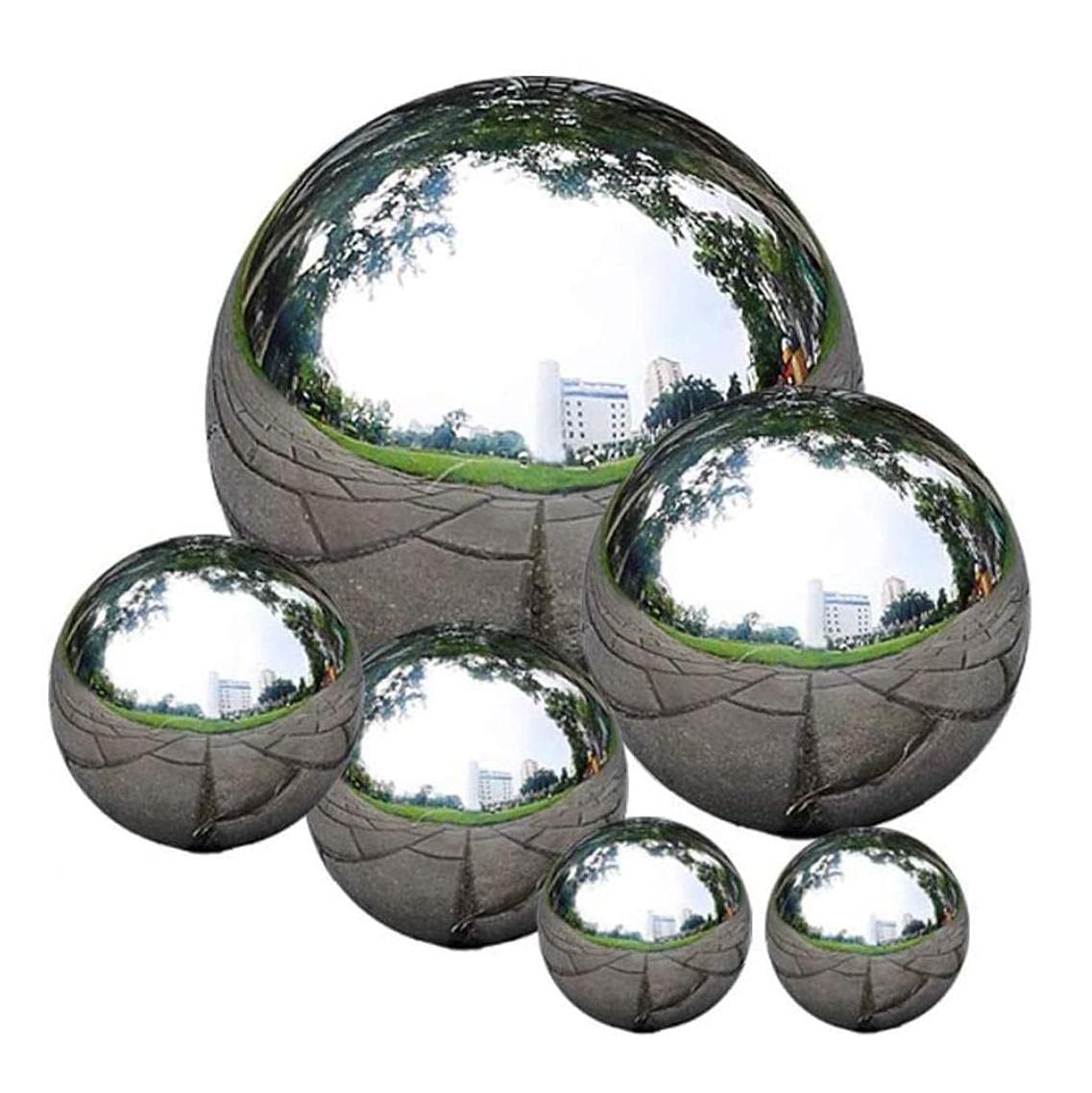 Buy Set Of 6 Garden Mirror Ball Stainless Steel Gazing Ball Reflective 