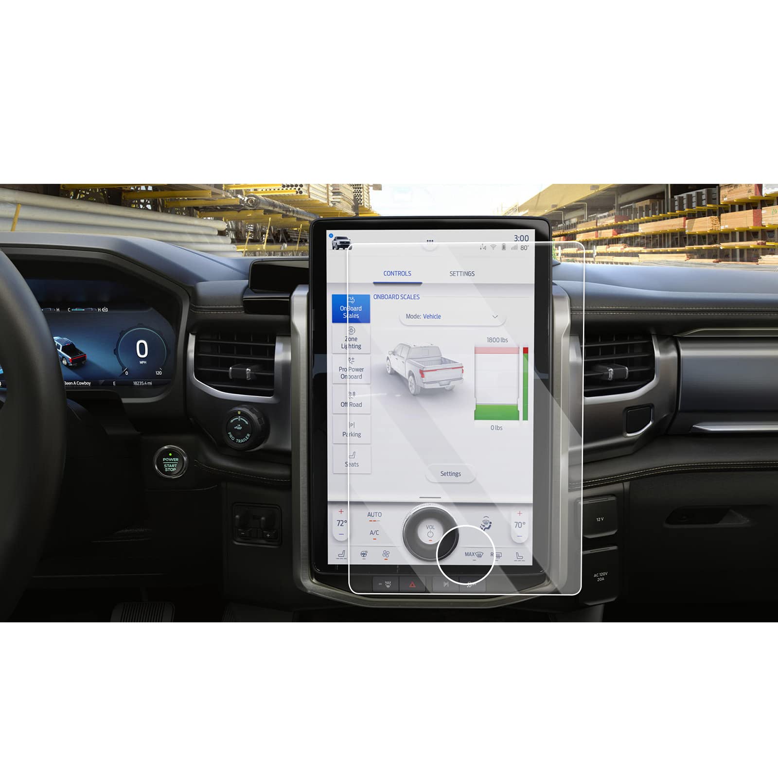 Buy YEE PIN 2022 F150 Lightning Screen Protector for F150 Lightning 15. ...