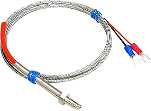 M6 Threaded Thermocouple K/E Type Temperature Sensor Probe Spring ...