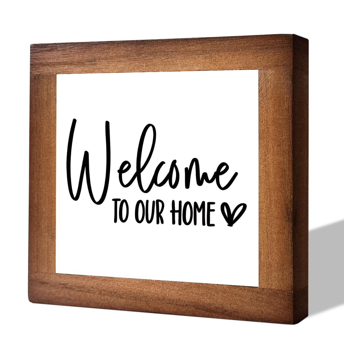 Amazon.com: Welcome Sign, Wooden Box Signs for Home Decor, Freestanding ...