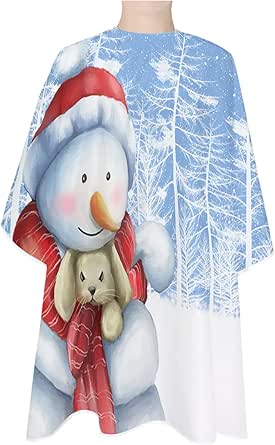 Amazon.com: Snowman Barber Cape - Salon Hair Cutting Cape for Women,Men ...