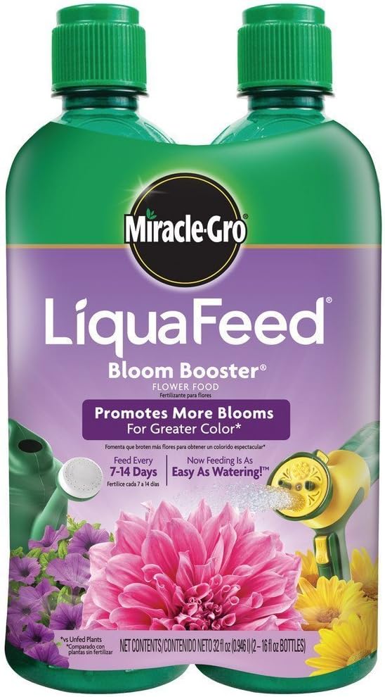 Amazon.com : Miracle-Gro 100404 LiquaFeed Bloom Booster Flower Food, 4 ...