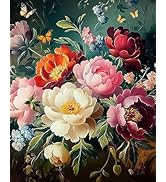 Amazon.com: Arttoplus Flower Paint by Numbers Kit for Adults Canvas ...