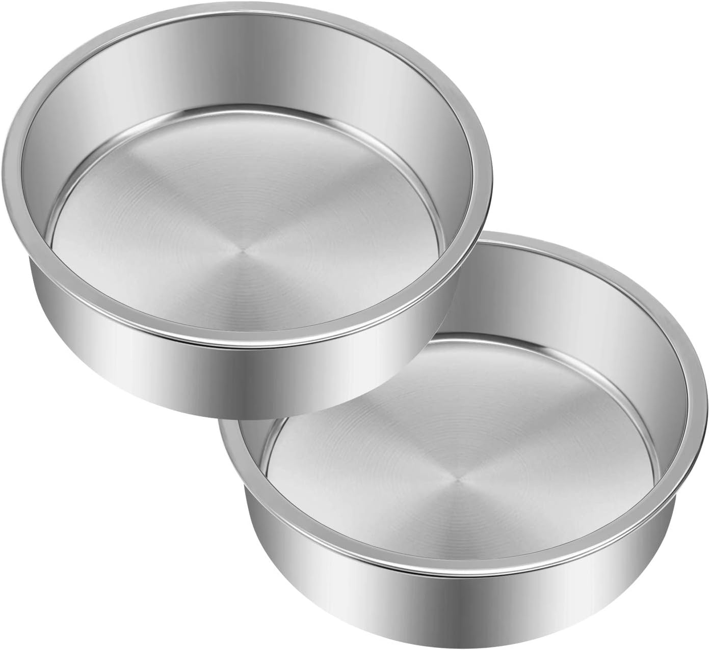 Amazon.com: Yododo 6 Inch Cake Pan Set of 2, Stainless Steel Round Cake ...