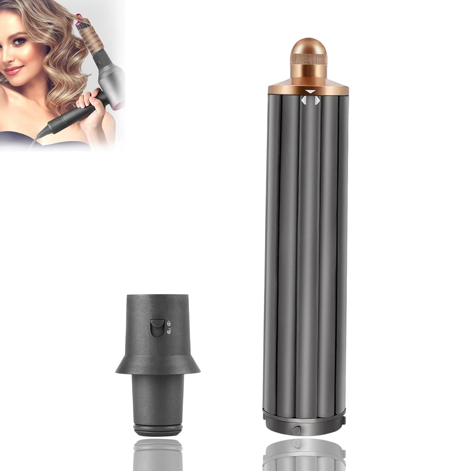Amazon.com: 2In1 Long Hair Curling Barrels 1.6 Inch/40mm and Adapter ...