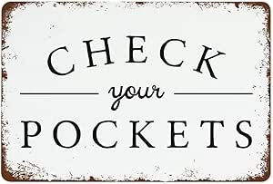 Amazon.com: Check Your Pockets Home Decor Utility Room Laundry Room ...