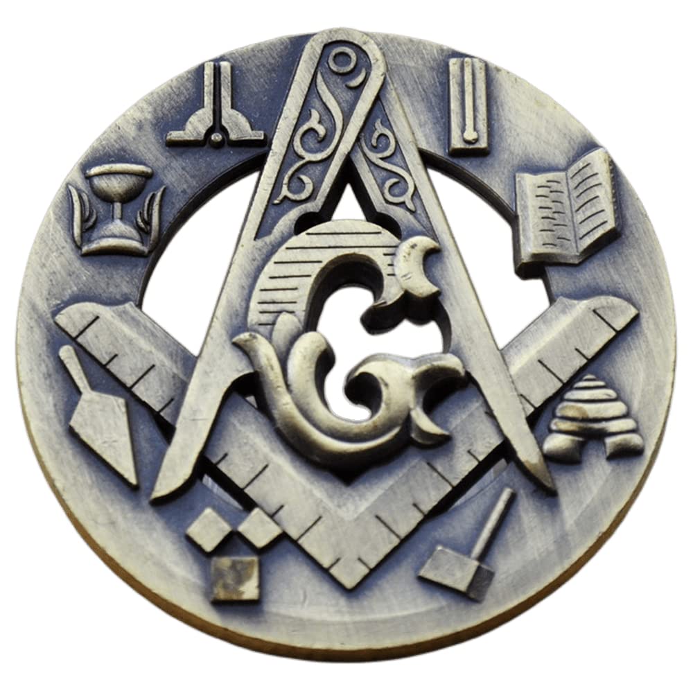 Snapklik.com : Masonic Challenge Coin Symbolic Square & Compass Masonic ...