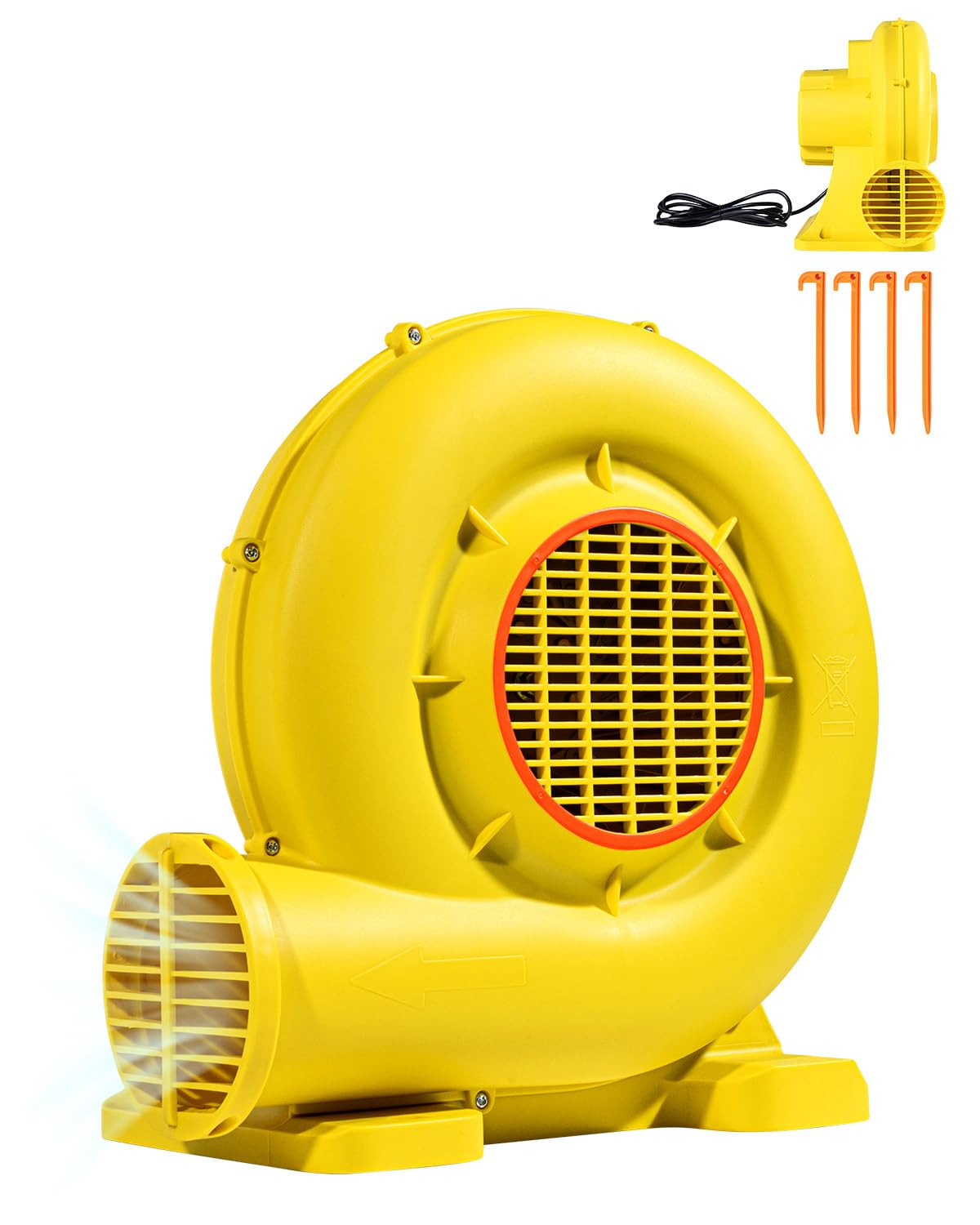 Amazon.com: VEVOR Inflatable Blower, 750W&950W, 1.3 HP Bounce House ...