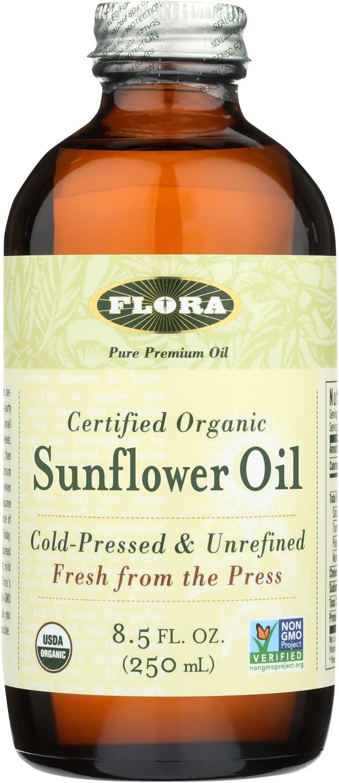 Amazon.com: Flora - Sunflower Oil, Cold Pressed & Unrefined, 17 Fl Oz ...