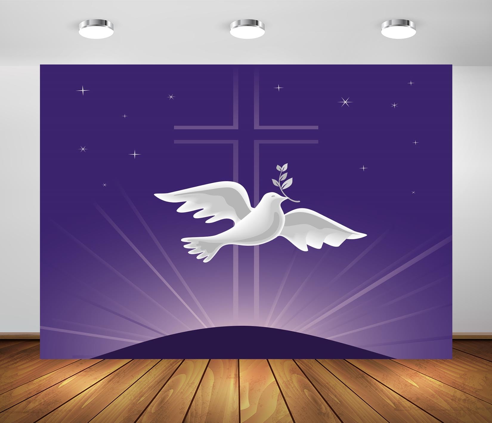 Amazon.com : BELECO 5x3ft Fabric Pentecost Backdrop Pentecost Sunday ...