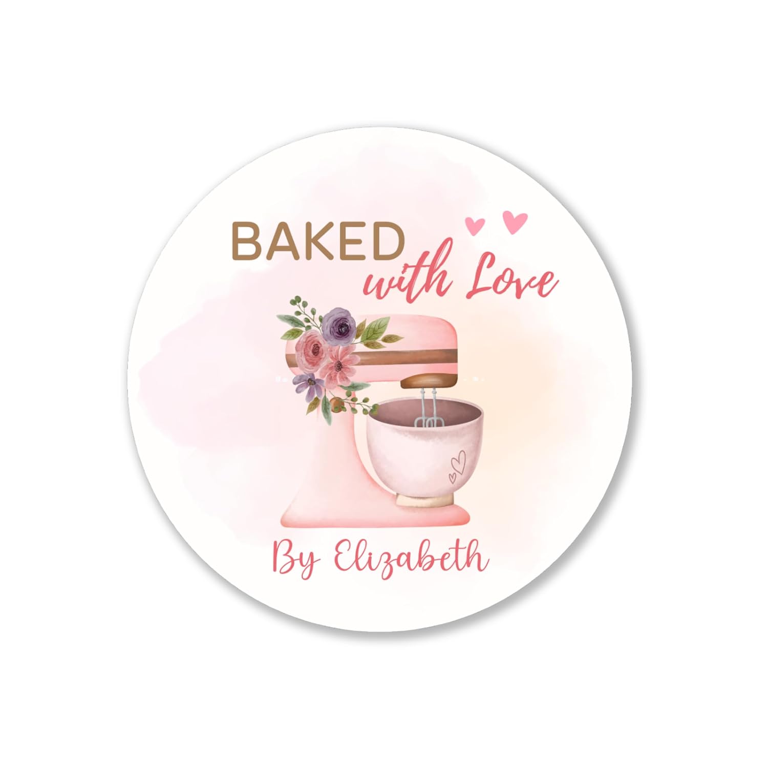 Amazon.com: Emma Pink Studio Baked with Love Stickers, Personalized ...