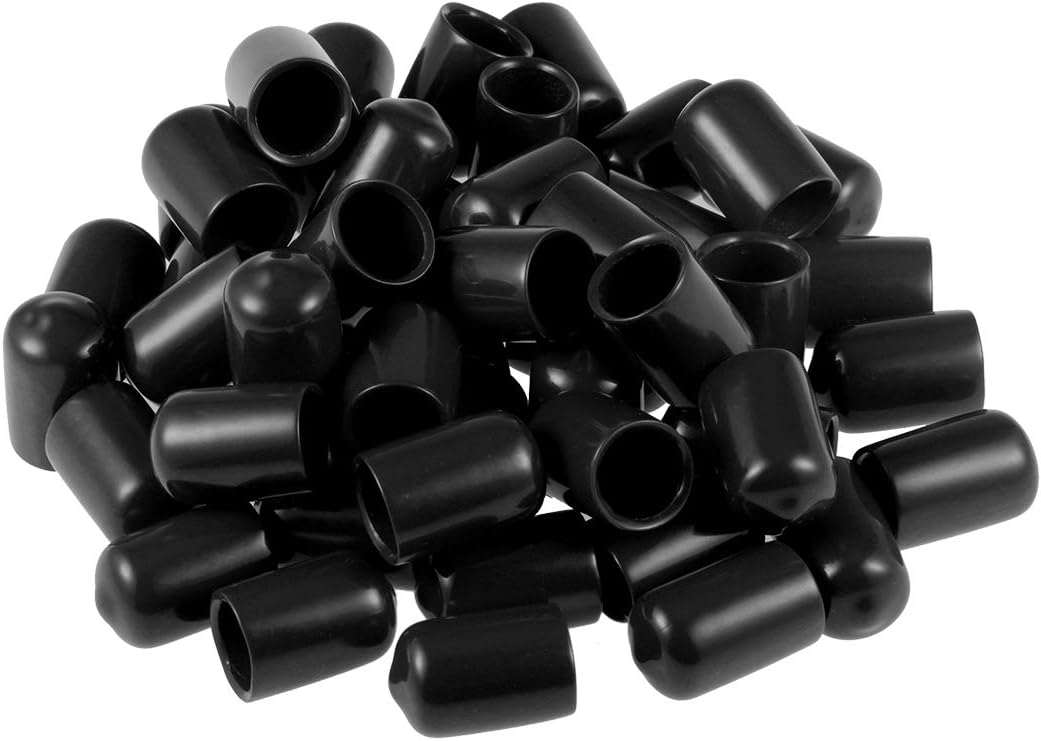 uxcell Screw Thread Protectors 11mm ID Rubber Round End Cap Cover ...