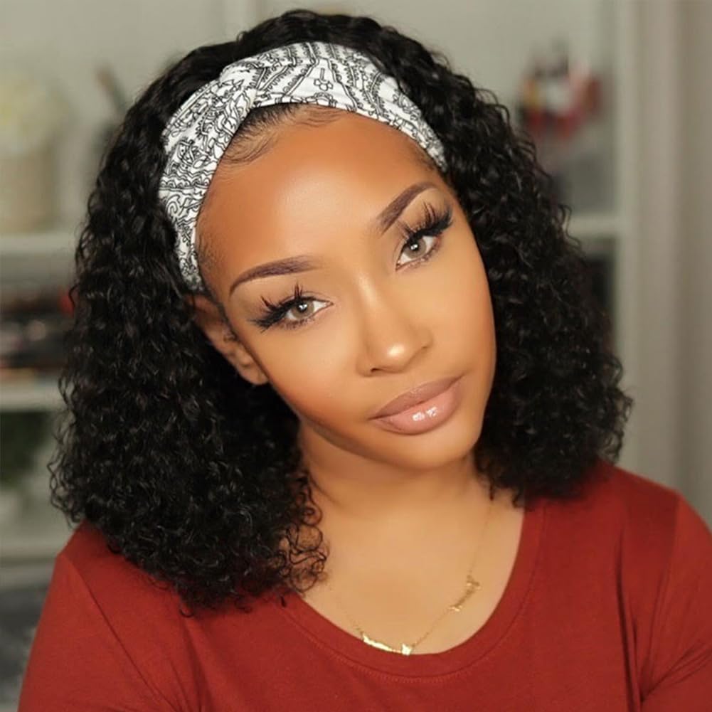 Amazon.com: Gusif Grey Headband Wig - Synthetic Afro Kinky Curly Wig ...