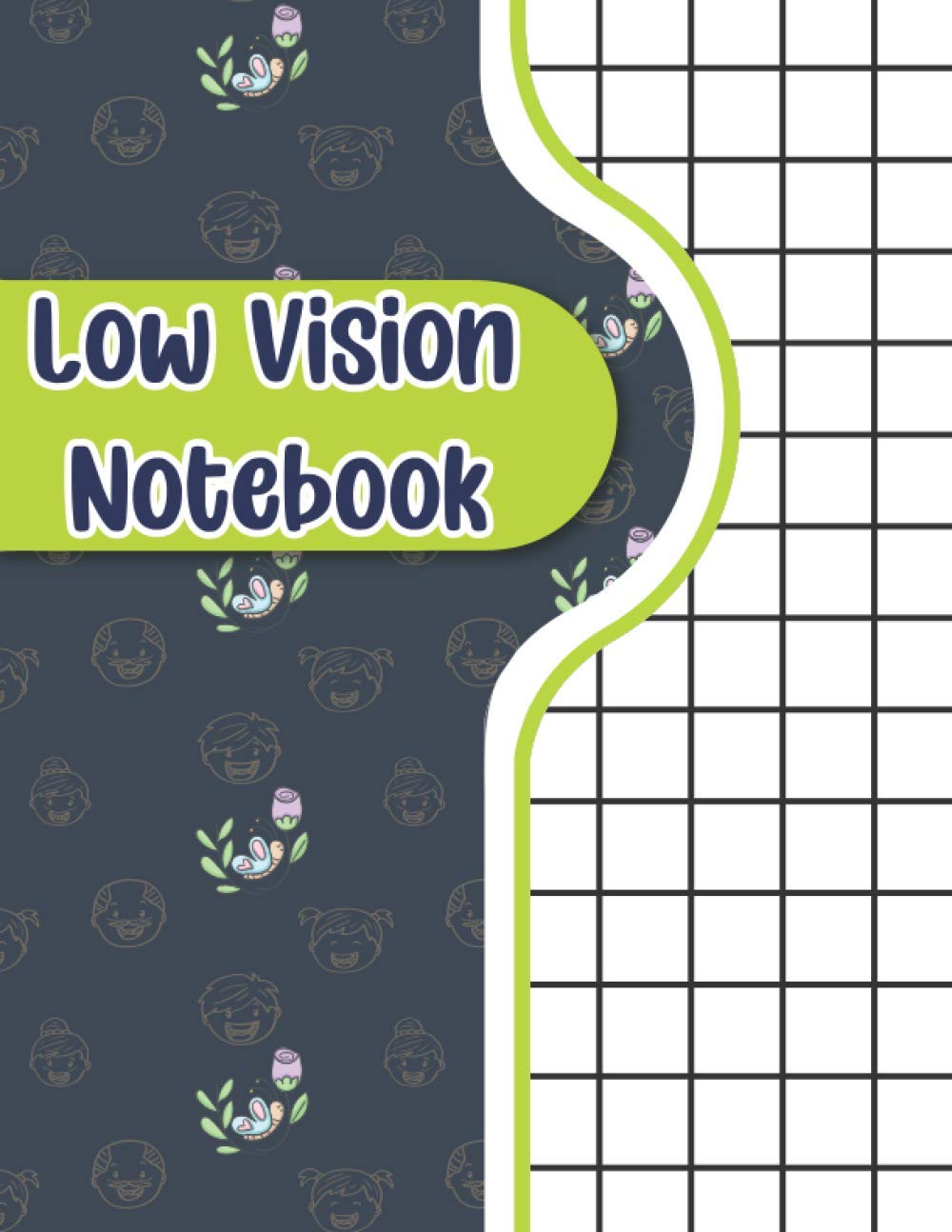 Low Vision Notebook : Low Vision Graph Paper Notebook | Grid Paper for ...
