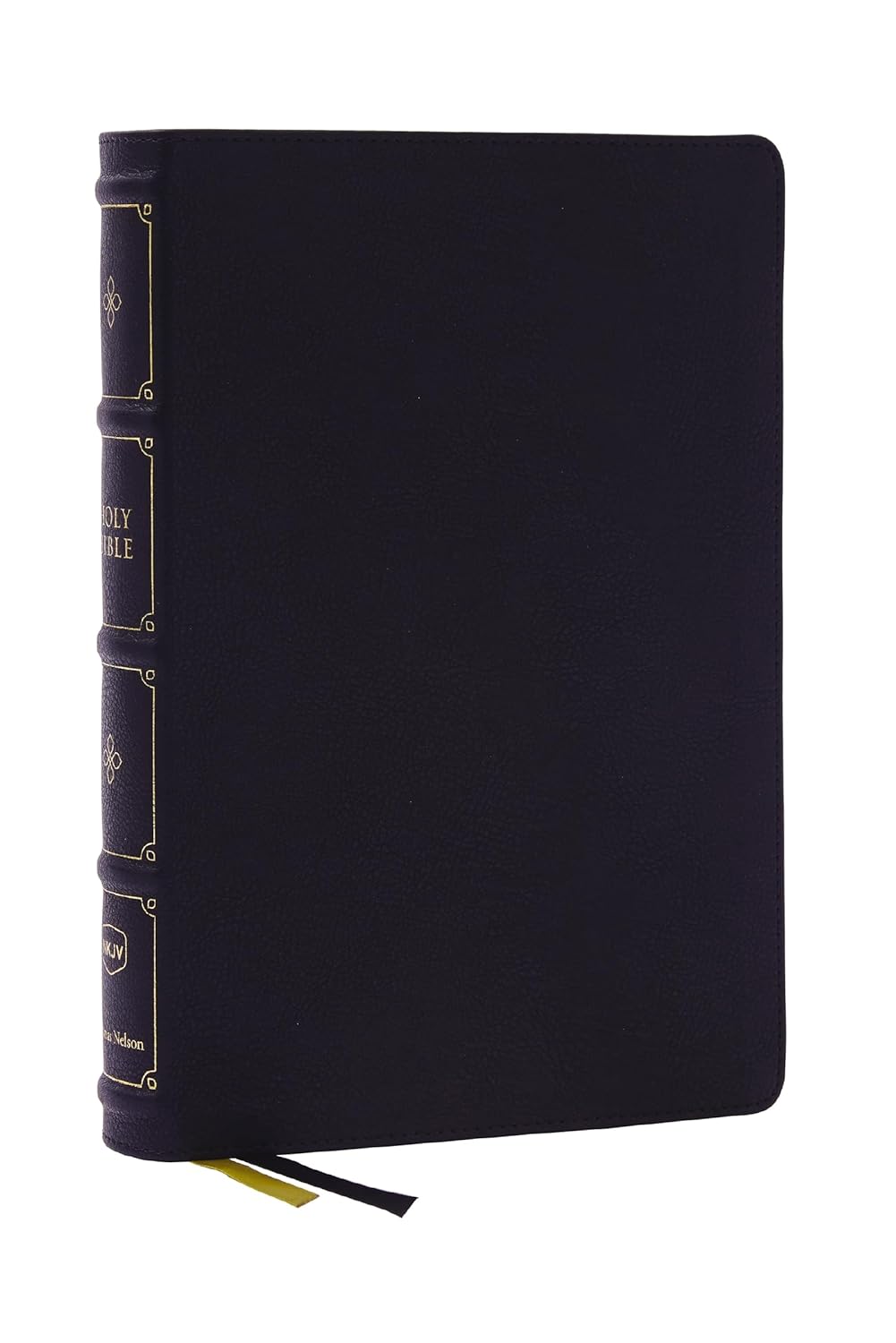 NKJV, Large Print Thinline Reference Bible, Blue Letter, Maclaren Series, Leathersoft, Black ...