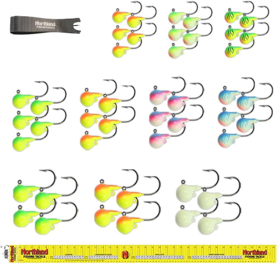 Amazon.com : Northland Fishing Tackle Fireball Jig Kit, 47 Short Shank ...