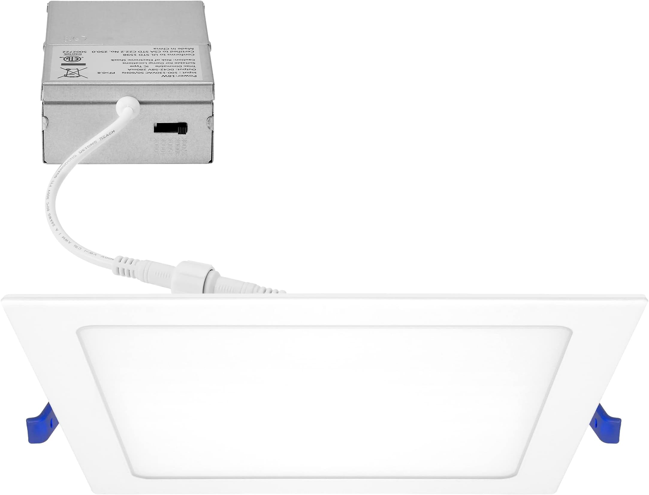 Amazon.com: Maxxima 8 in. 5CCT Square Recessed LED Downlight, 1600 ...