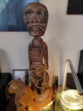 Amazon.co.jp: curse african wooden statue carving figurine figurine ...