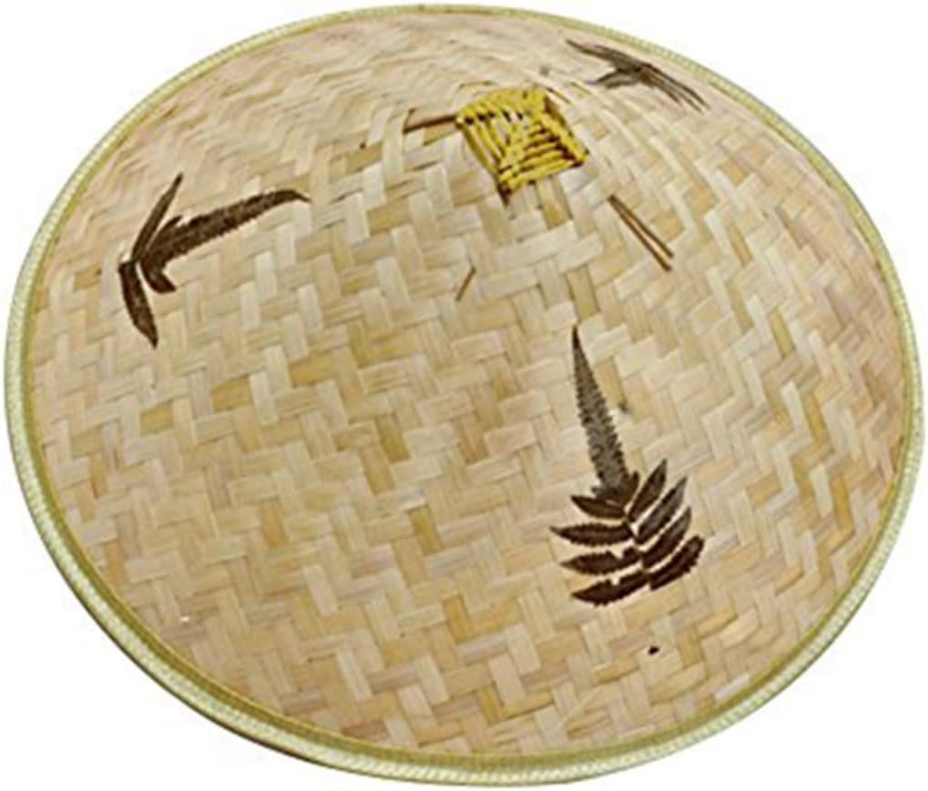 Bamboo Hat Retro Traditional Chinese Style Sun Hat Handmade Asian Straw ...