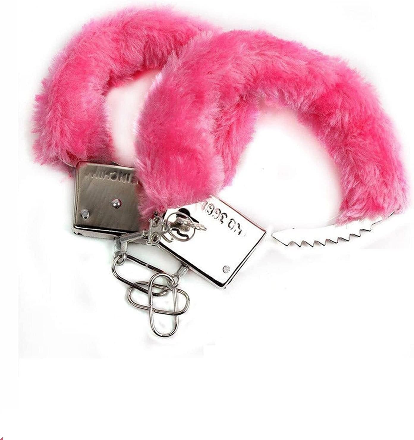 GOLDY Pink Fluffy Handcuffs 1 Handcuffs With 2 Keys : Amazon.co.uk ...