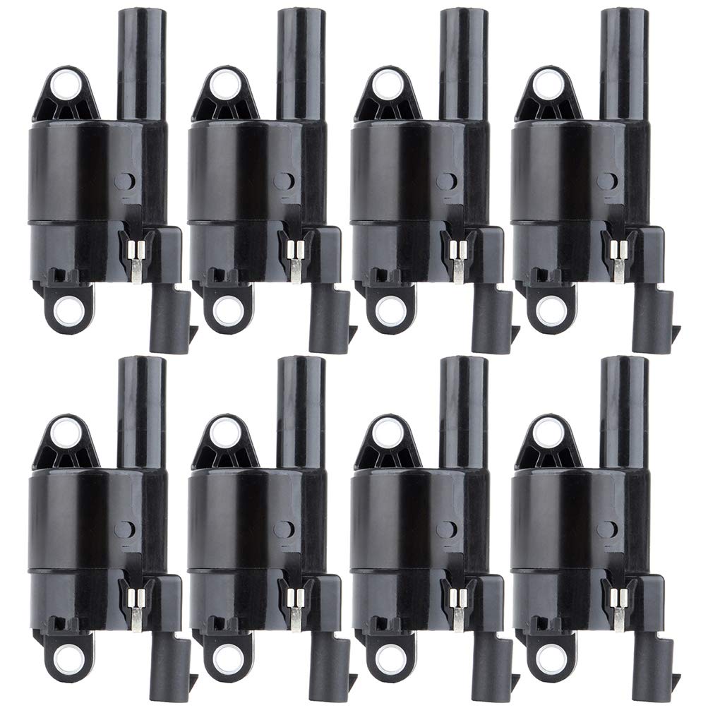 ROADFAR Round Ignition Coil Pack of 8 for Cadillac for Chevy for GMC ...