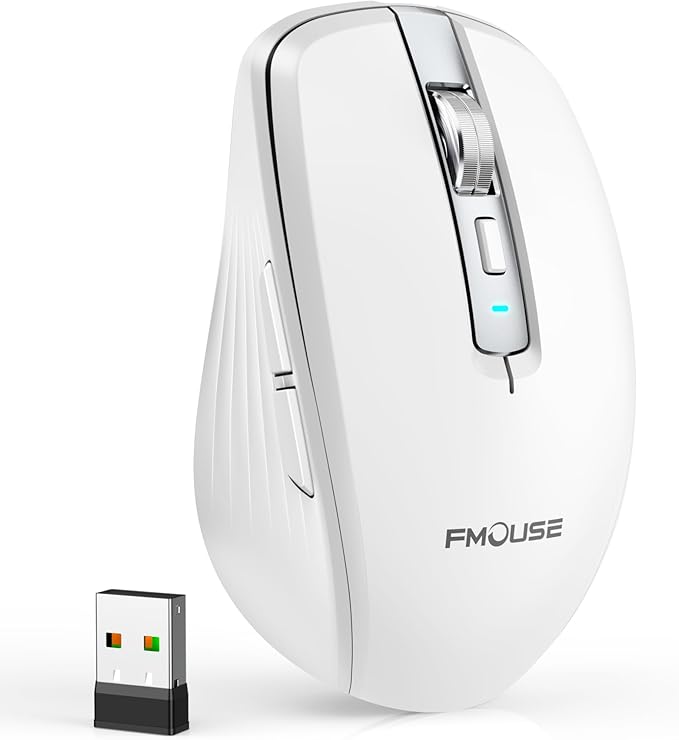 Amazon.com: FMOUSE Wireless Mouse for Laptop, Ergonomic Bluetooth Mouse ...