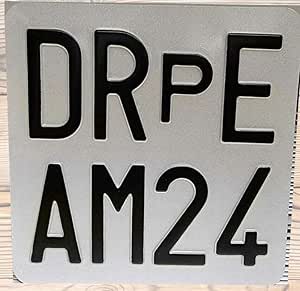 Generico Replica Targa Auto Prova A Rilievo in Alluminio Art. 102 D.LGS ...