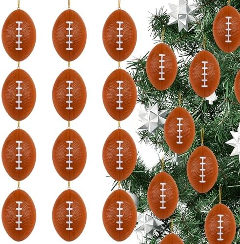 Amazon.com: 36 Pieces Football Ornaments Wooden Hanging Football ...