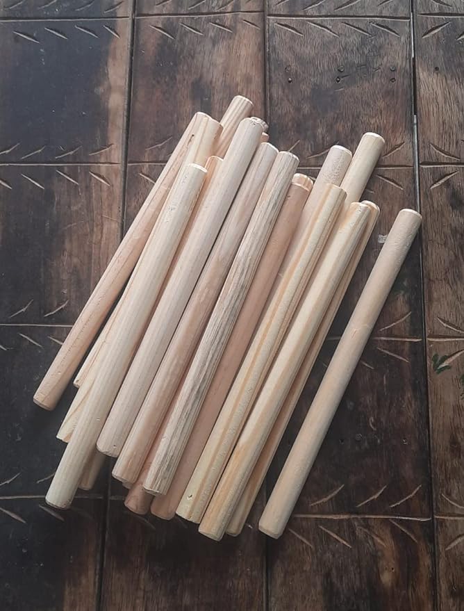 Pooja ki Potli® 12mm Round Wooden Dowel Sticks Rod for Macrame Wall ...