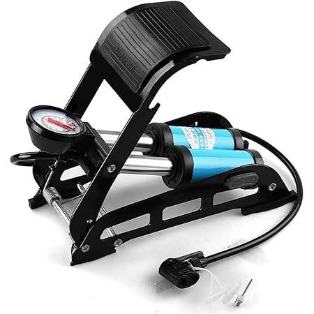 Double Cylinder Portable Foot Pump | Air Tyre Inflator with 160 PSI ...
