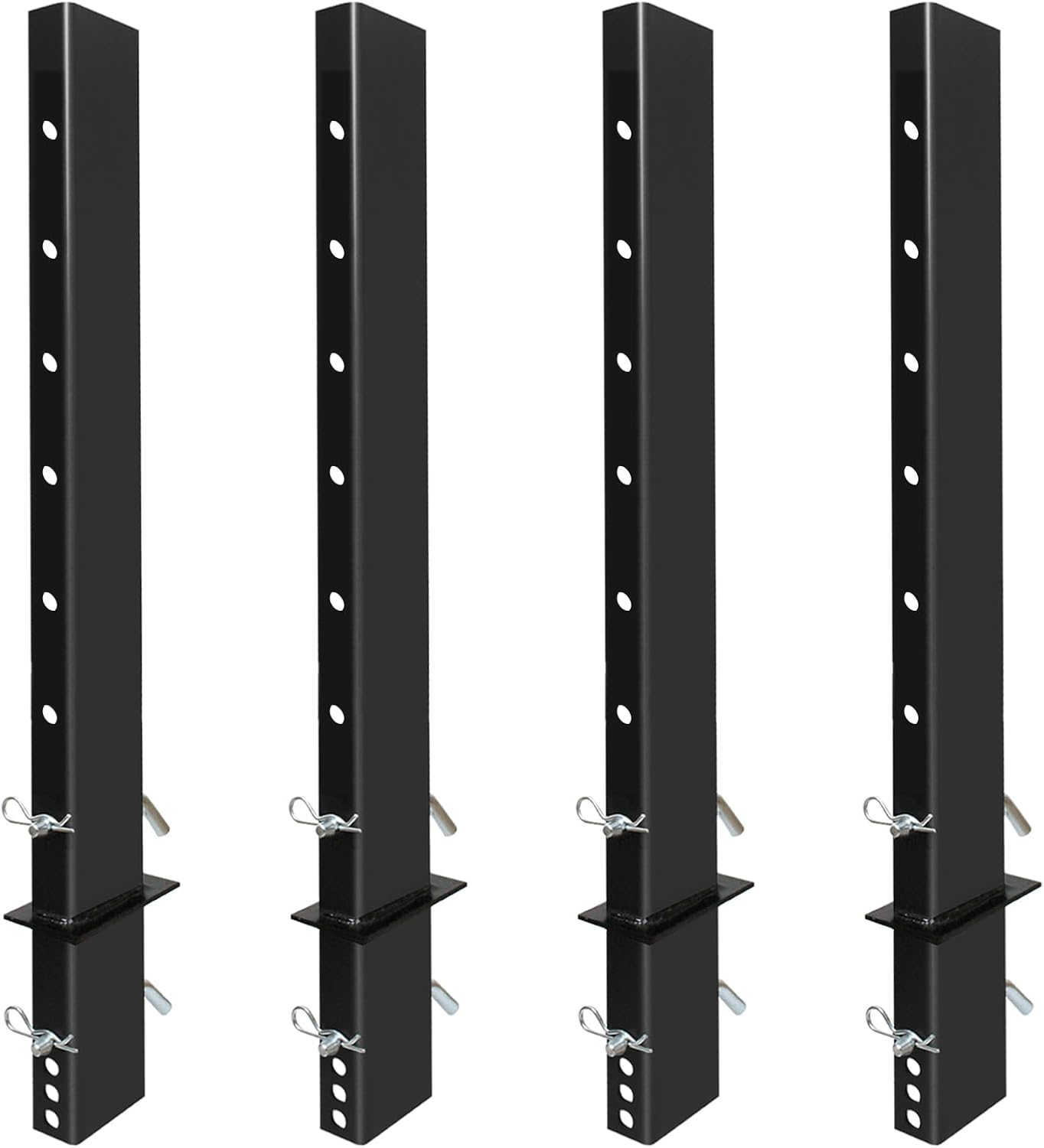 Amazon.com: SALUINOKI 4 Pack Upgraded 54 inch Pipe Stake Black for ...