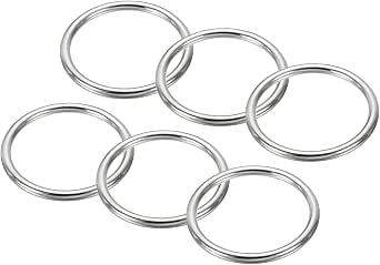 Amazon.com: PATIKIL Seamless Metal O Rings, 304 Stainless Steel O-Ring ...